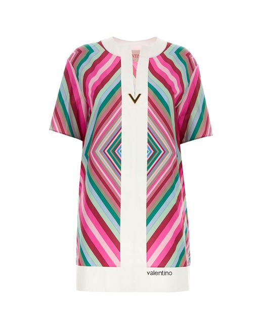 Valentino Garavani Dress | Pattern | Popelin in Pink | Lyst