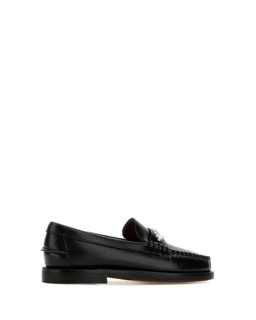 Sebago Black Leather Classic Dan Eye Loafers | Lyst