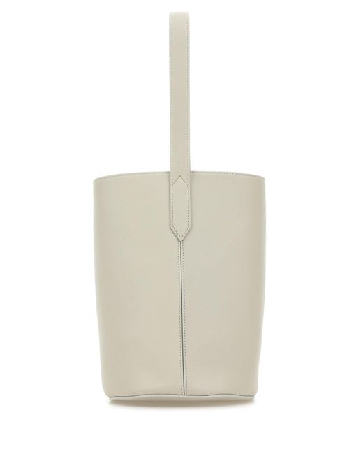 J&m Davidson Ivory Leather Quiver Nano Bucket Bag in White | Lyst
