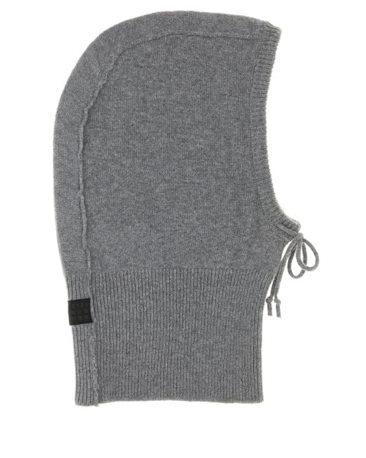 MM6 by Maison Margiela Grey Wool Blend Balaclava in Grey | Lyst UK