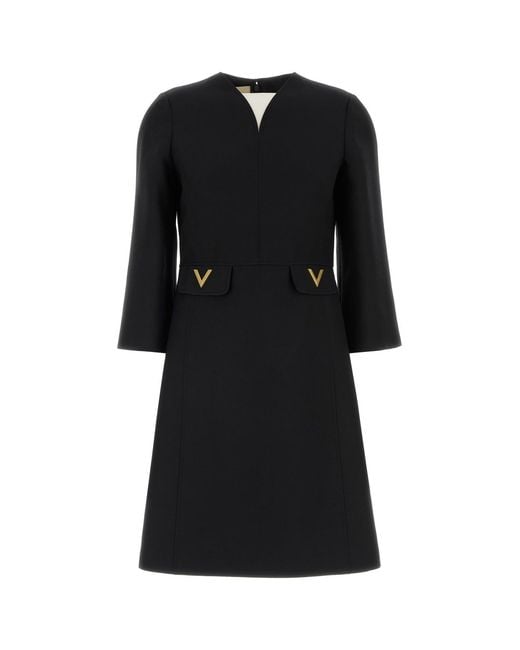 Valentino Garavani Black Crepe Couture Dress | Lyst UK