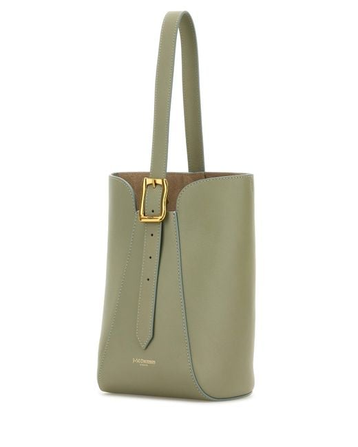 J&m Davidson Sage Green Leather Quiver Nano Bucket Bag | Lyst