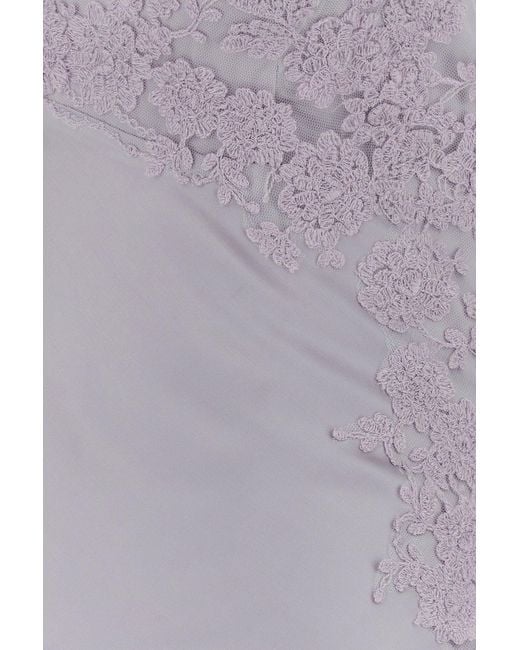 Ermanno Scervino Lilac Satin Long Dress in Purple | Lyst UK