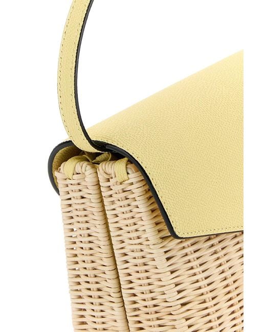 Valextra Wicker Iside Crossbody Bag in Natural | Lyst UK