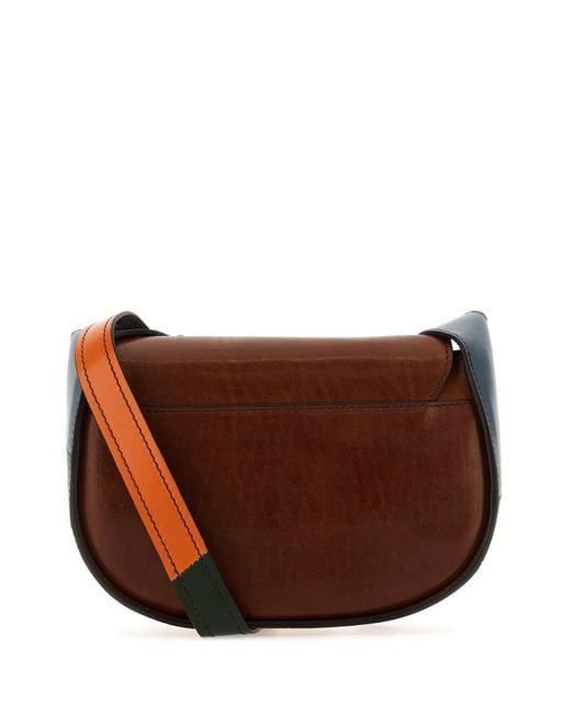 The Bridge Brown Leather Dora Crossbody Bag | Lyst