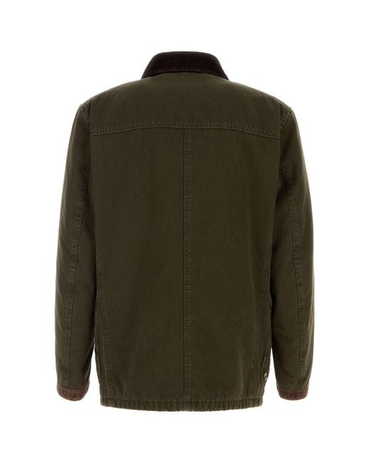 Fay Olive Green Canvas Jacket for Men | Lyst UK