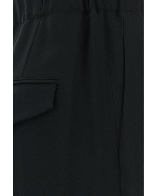 Jil Sander Black Crepe Wide-leg Pant | Lyst UK