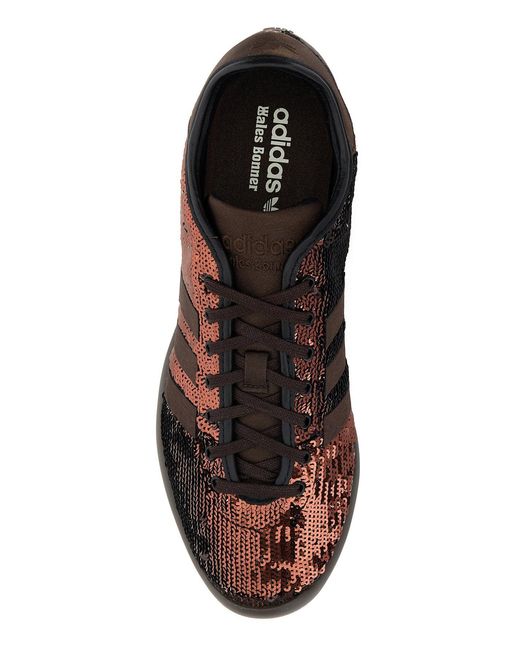adidas Embellished Fabric X Wales Bonner Sneakers in Brown | Lyst UK