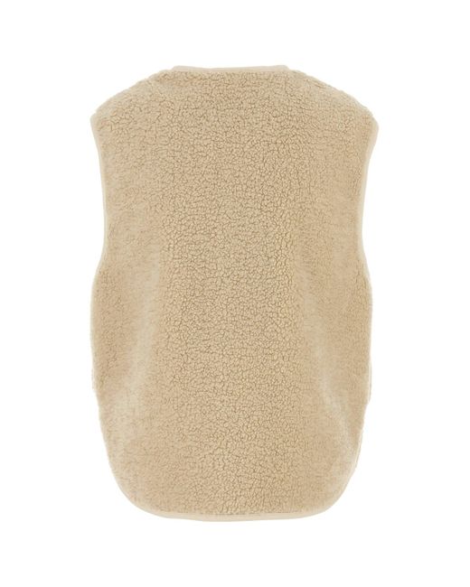 Soeur Sand Teddy Fabric Fusil Vest in Natural | Lyst