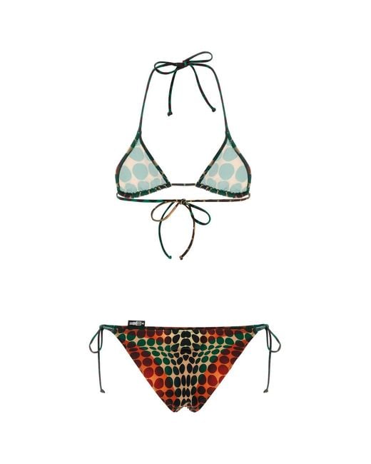 Jean Paul Gaultier Printed Stretch Polyester Bikini in Metallic | Lyst UK