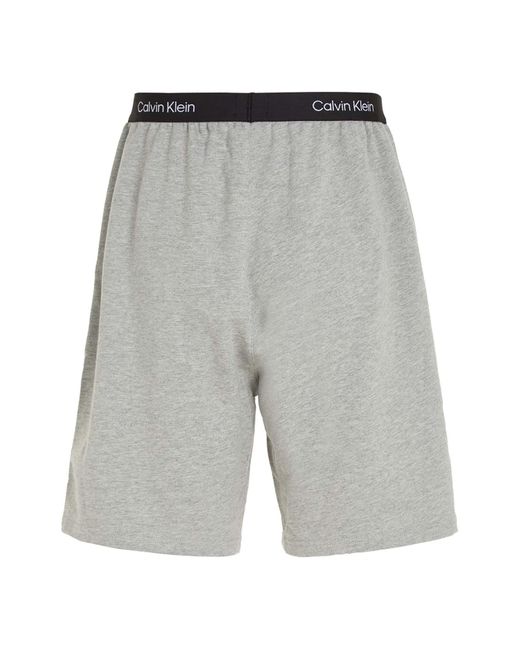 Calvin Klein Sleep Shorts in Grey for Men Lyst UK