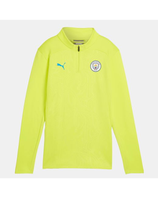 PUMA Manchester City Fc Hybrid Top in Yellow | Lyst UK