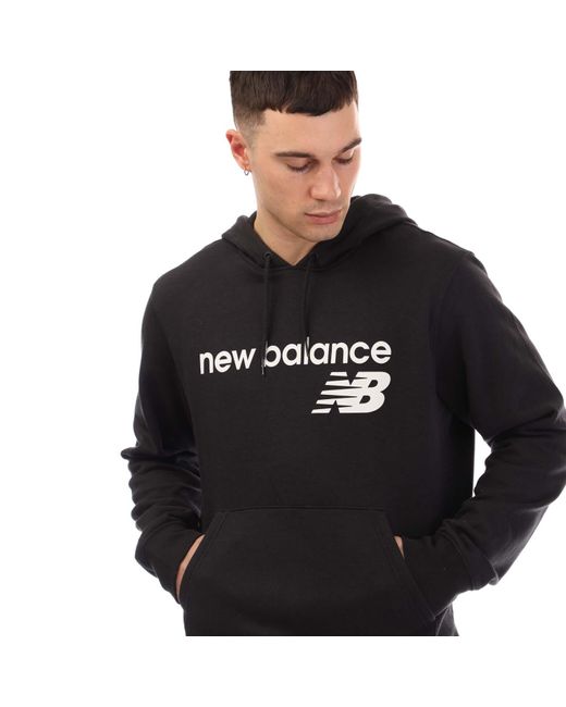 New Balance Classic Core Fleece Hoodie in Black for Men | Lyst UK