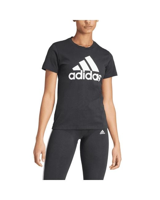 adidas Essentials Logo T-Shirt in Black | Lyst UK