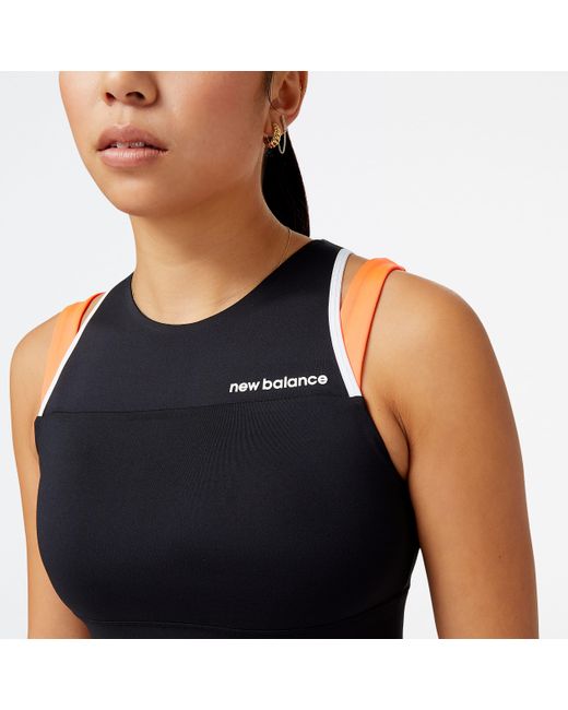 New Balance Shape Shield Crop Bra in Blue | Lyst UK
