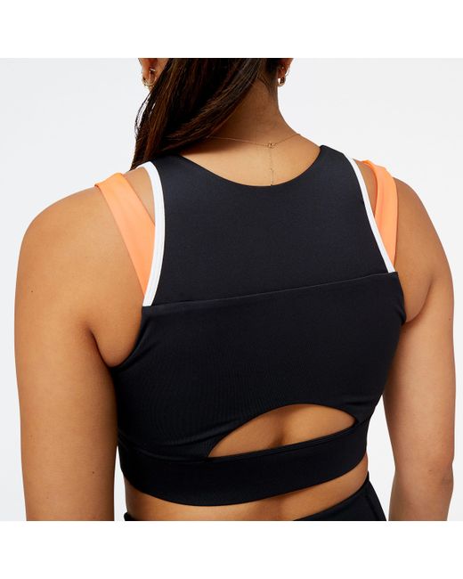 New Balance Shape Shield Crop Bra in Blue | Lyst UK