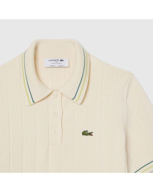 Lacoste French Made Polo Dress in Natural | Lyst UK