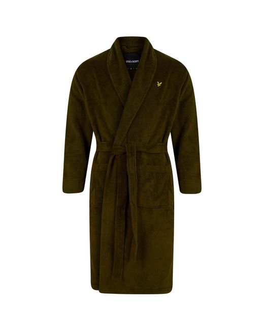 Lyle & Scott Towelling Dressing Gown in Green for Men | Lyst UK