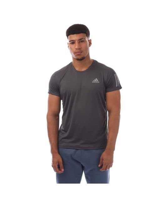 adidas Own The Run T-Shirt in Grey for Men | Lyst UK