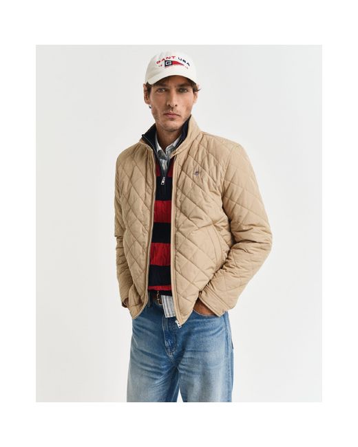 GANT Quilted Windcheater Jacket in Blue for Men | Lyst UK