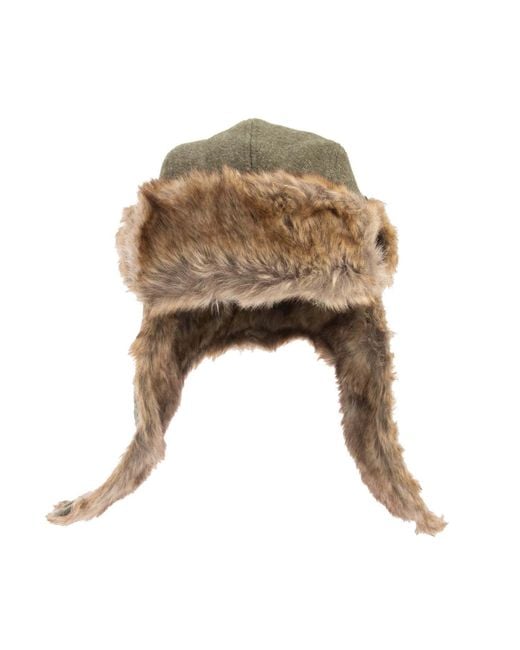 KTZ Harris Tweed Trapper Hat in Natural for Men | Lyst UK