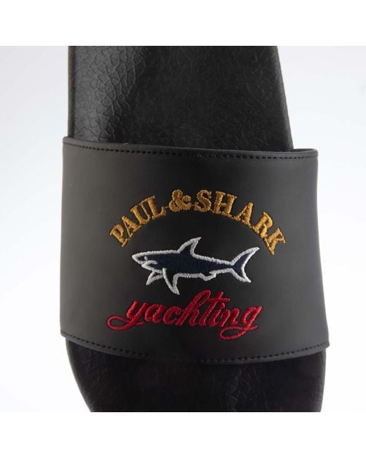 Paul & Shark Logo Sliders in Black for Men | Lyst UK