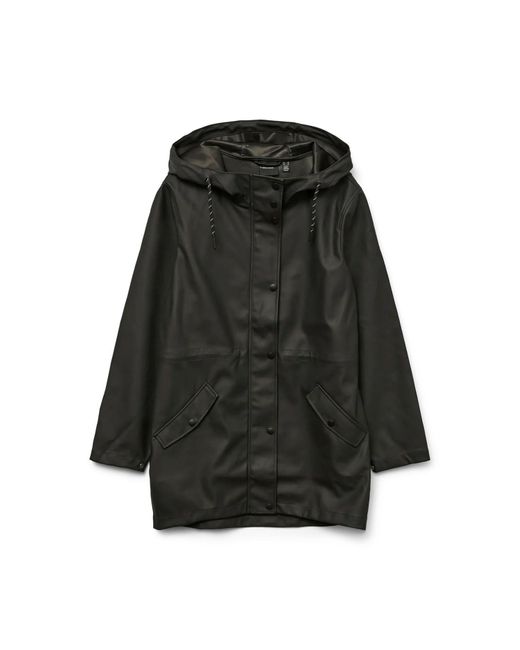 Vero Moda Malou Raincoat in Black | Lyst UK