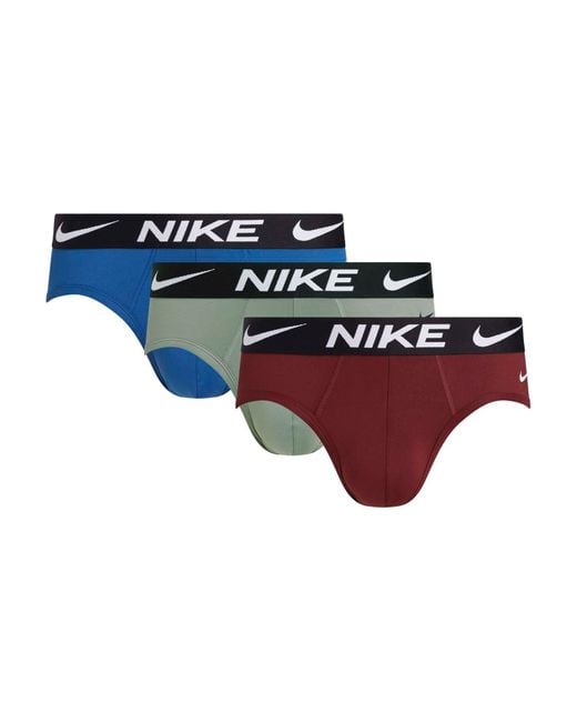 Nike Dri-fit Essential Micro 3 Pack Hip Briefs in Blue for Men | Lyst UK