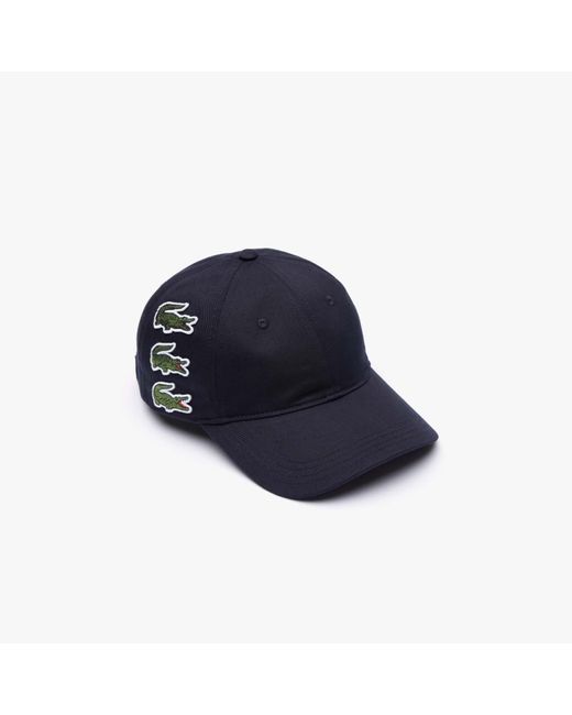 Lacoste Iconic Badge Cotton Cap in Blue for Men | Lyst UK
