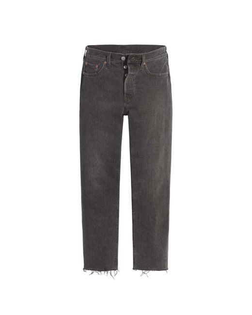 Levi's 501 Crop Get Off My Cloud Jeans in Blue | Lyst UK