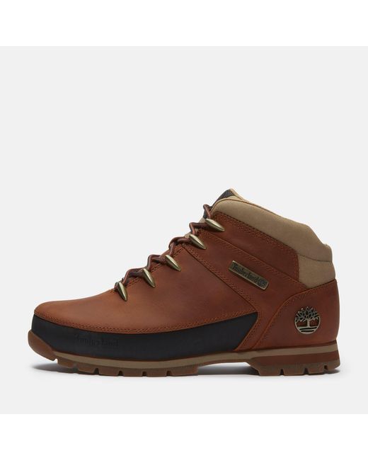 Timberland Euro Sprint Mid-Lace Up Boot Medium Size 6.5 in Brown for ...