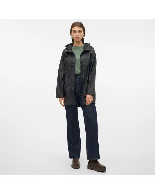 Vero Moda Malou Raincoat in Black | Lyst UK
