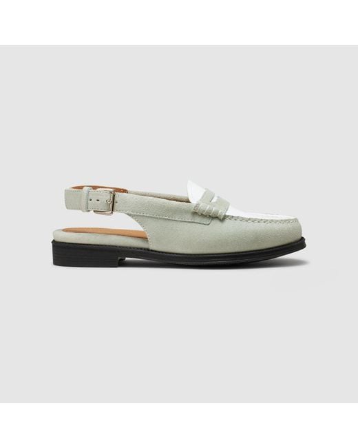Gh Bass And Co Easy Slingback Weejuns Loafers In Metallic Lyst