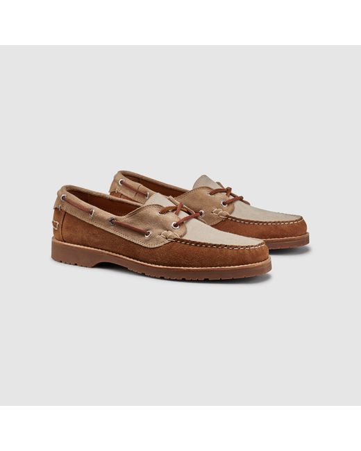 G.H. Bass & Co. Hampton Mini Lug Boater in Brown for Men | Lyst