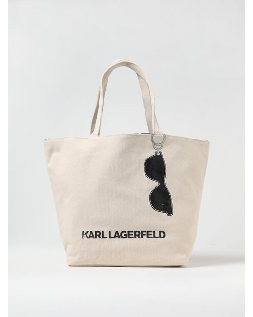 Karl Lagerfeld Backpack in Natural | Lyst UK
