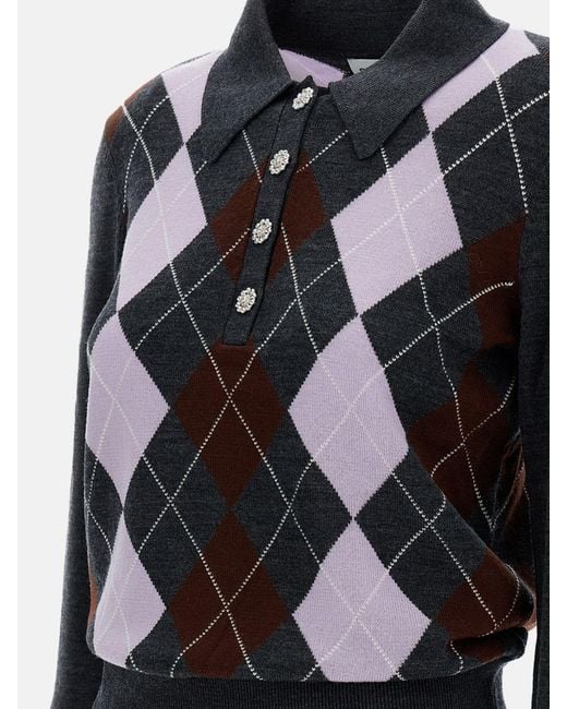 Self-Portrait Sweater in Red | Lyst UK