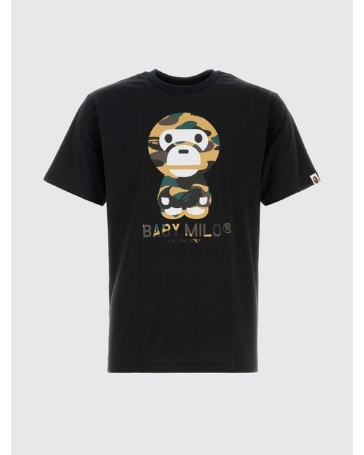 A Bathing Ape Cotton T-Shirt With Front Graphic Logo Print in Blue for ...