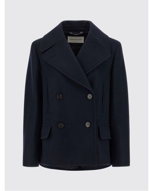 Dries Van Noten Trench Coat in Blue | Lyst UK
