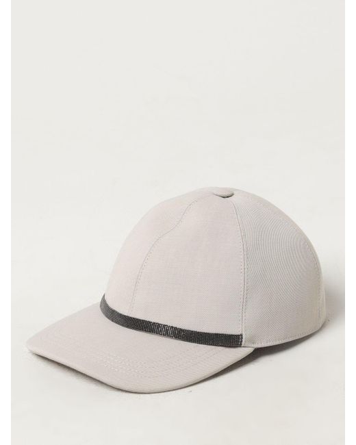 Brunello Cucinelli Hat in Natural | Lyst