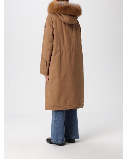 Peuterey Coat in Natural | Lyst UK