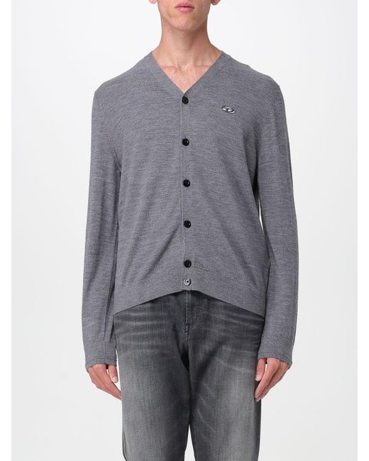 DIESEL Cardigan in Grey for Men | Lyst UK