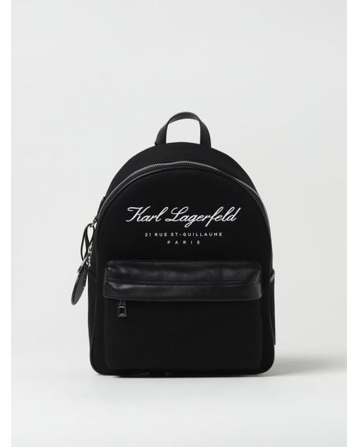 Karl Lagerfeld Backpack in Black | Lyst