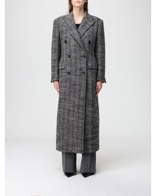 Tagliatore Coat in Grey | Lyst UK