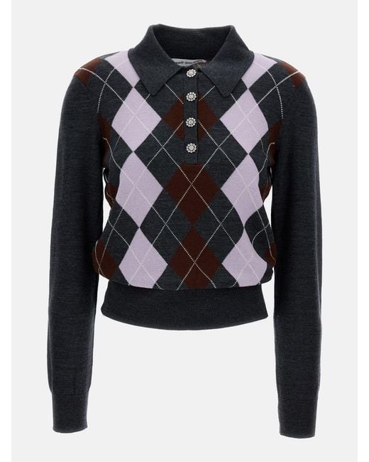 Self-Portrait Sweater in Red | Lyst UK