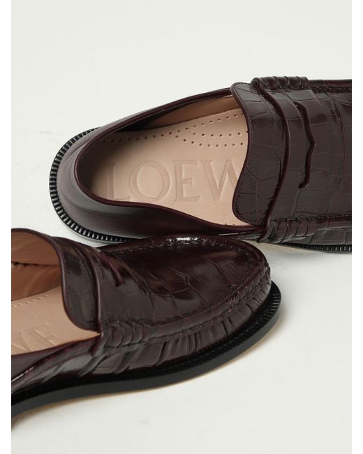 Loewe Loafers in Red | Lyst