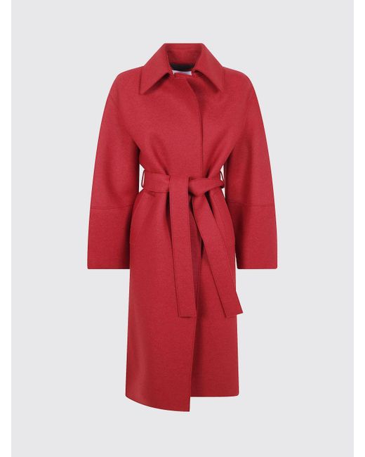 Harris Wharf London Coat in Red | Lyst UK