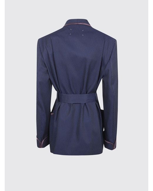 Maison Margiela Coat in Blue | Lyst UK