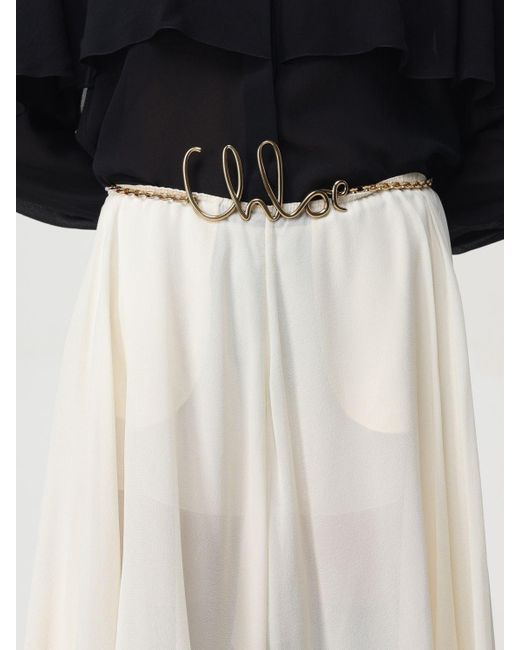 Chloé Belt in White | Lyst