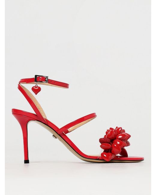 Mach & Mach Heeled Sandals in Red | Lyst