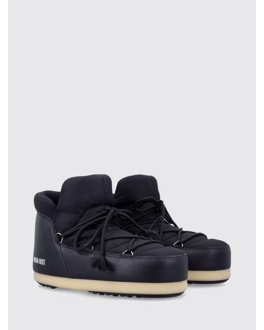 Moon Boot Flat Ankle Boots in Blue | Lyst UK